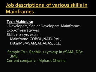 Mahati's PPT Mainframes | PPTX | Computing | Technology & Computing