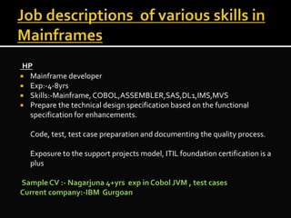 Mahati's PPT Mainframes | PPTX | Computing | Technology & Computing