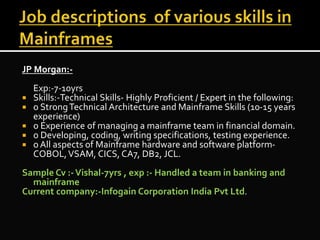 Mahati's PPT Mainframes | PPTX | Computing | Technology & Computing