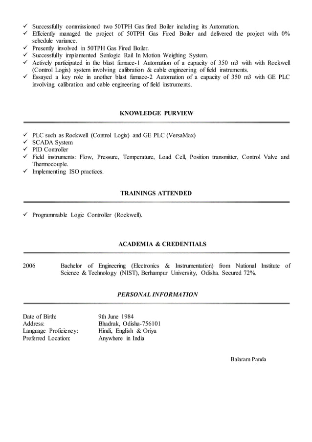 Balaram_Panda_Resume | PDF