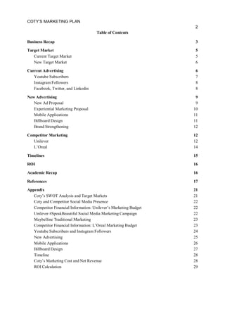 Coty Inc. Marketing Proposal | PDF