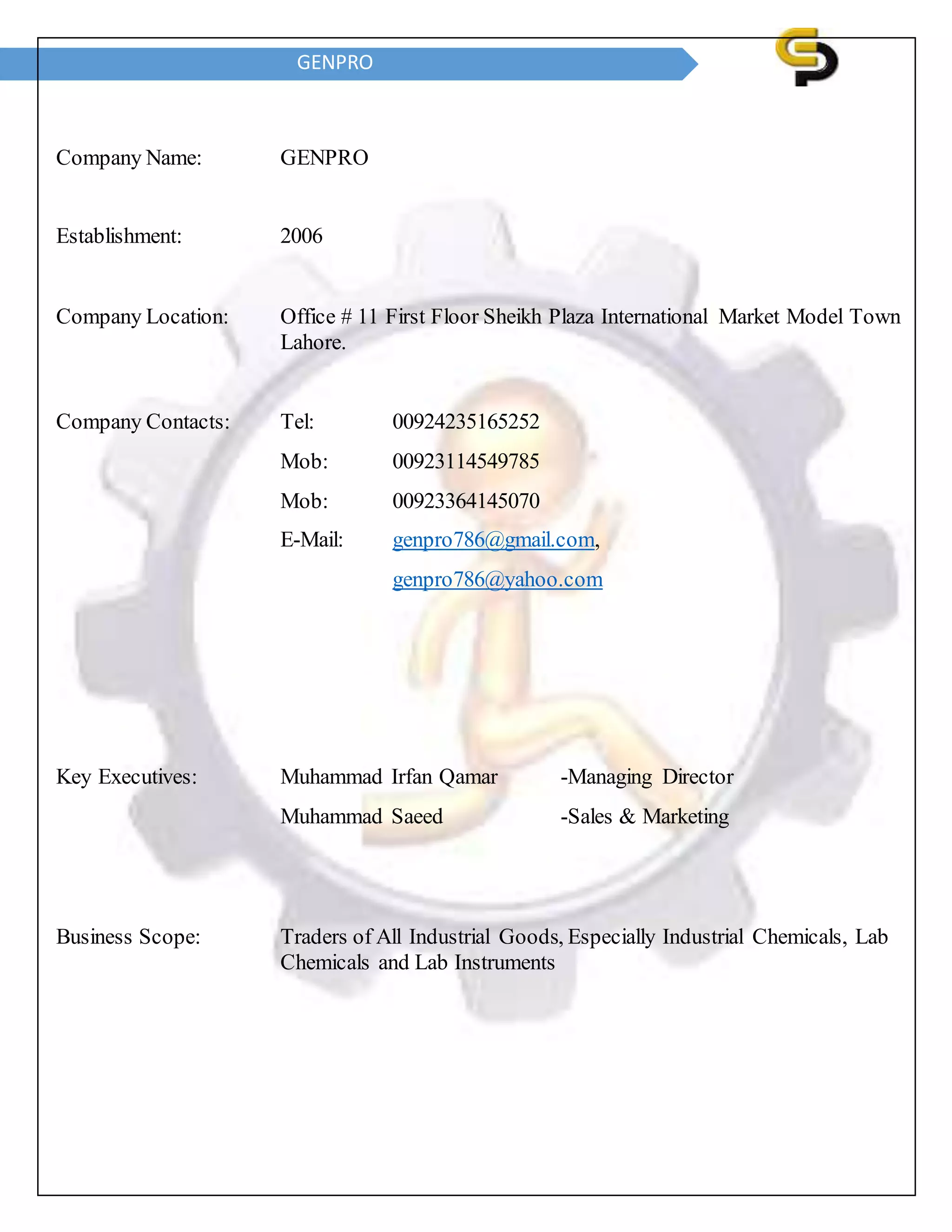 Genpro Profile - Copy | PDF