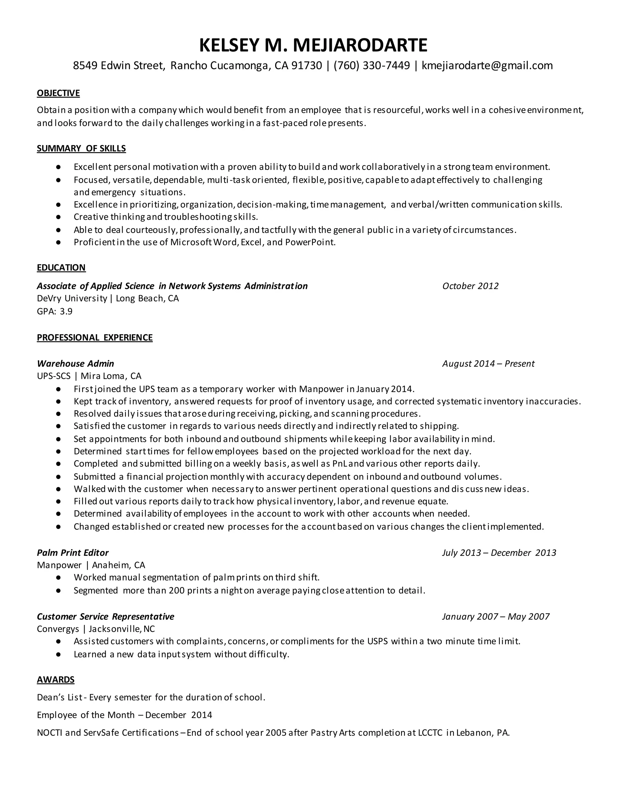 Kelsey Mejiarodarte Resume | DOCX