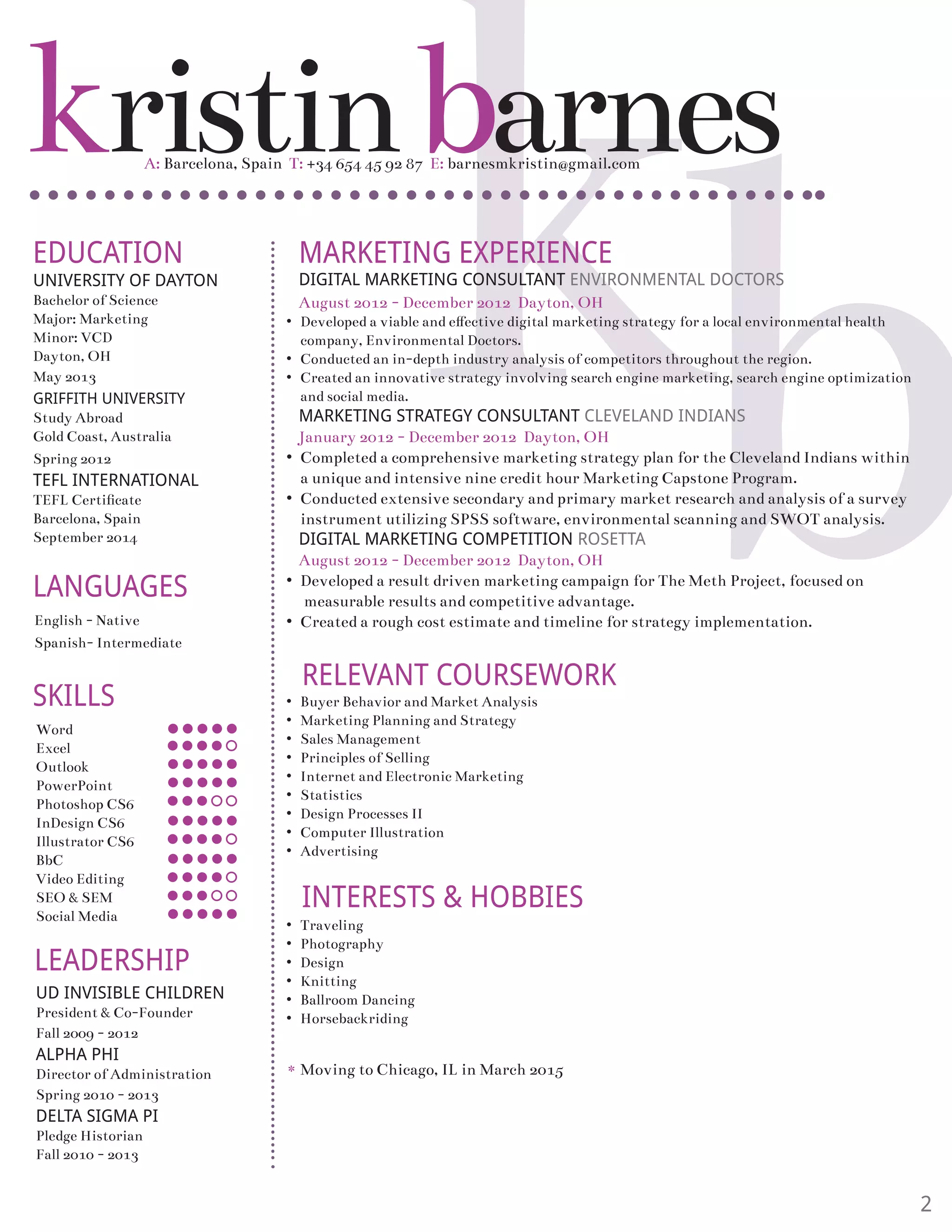 Kristin Barnes Resume 2014 8.22.37 PM | PDF | Business | Business and ...