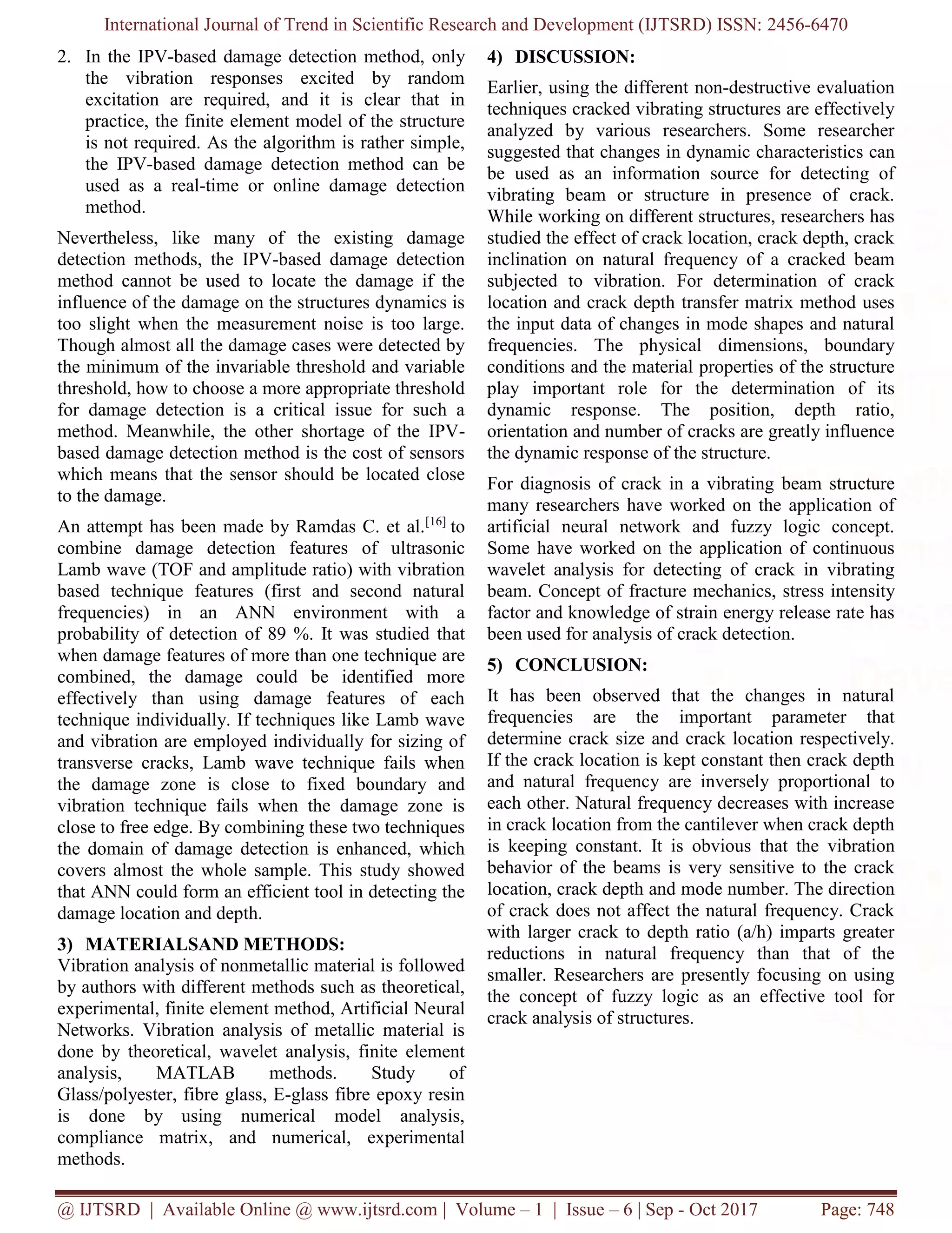 A Review on Detection of Cracks Present in Composite Cantilever Beam by using Vibration Analysis ...