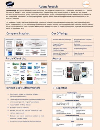 Fortech - Company Overview 2016 | PDF