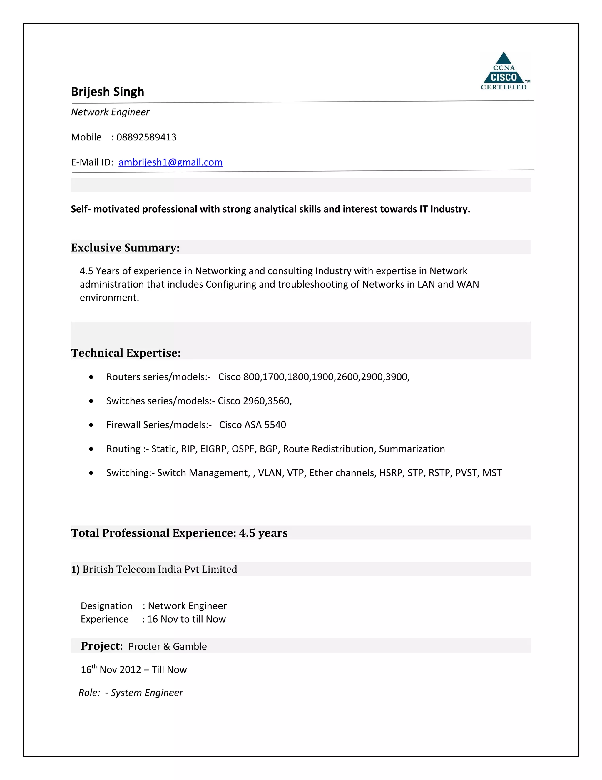 Brijesh-Resume | DOC
