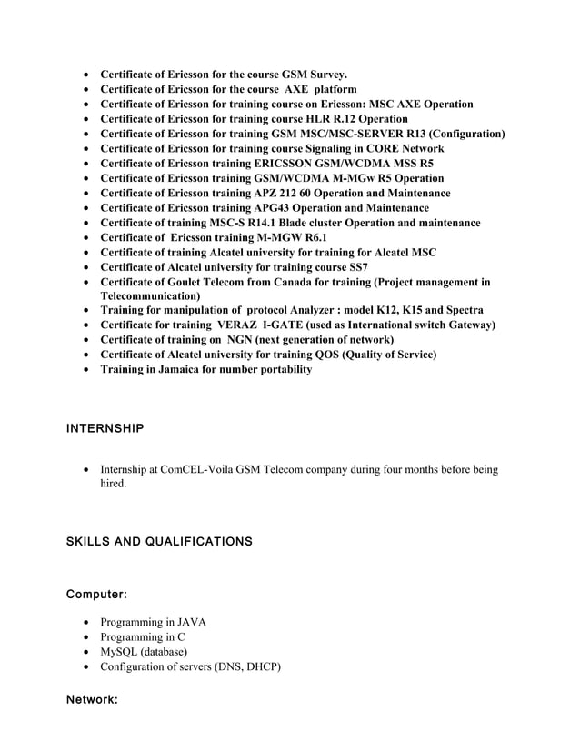 Hudson's_resume_int_la | DOC | Computer Networking | Computing