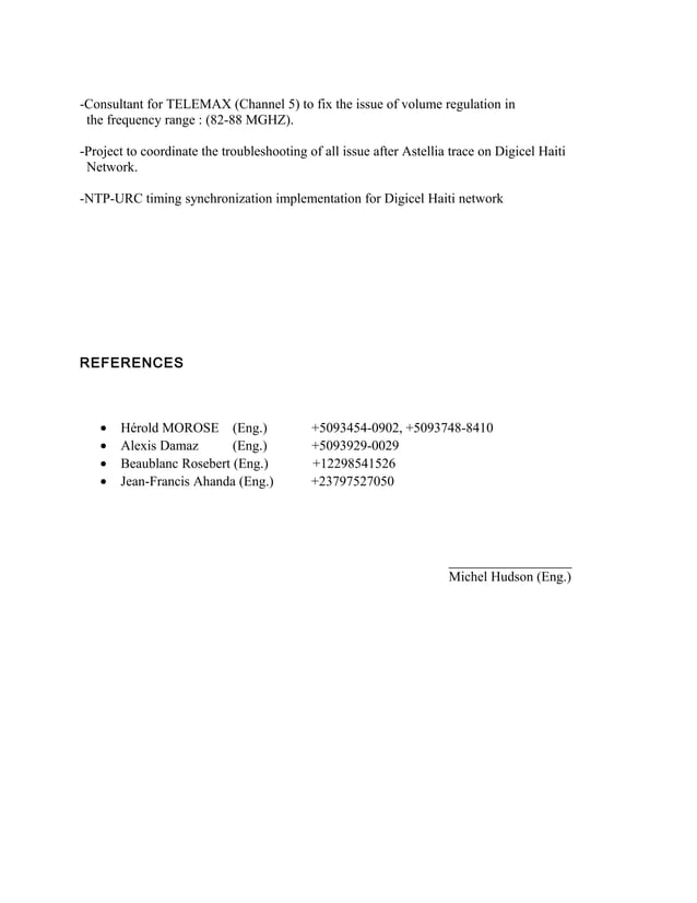 Hudson's_resume_int_la | DOC | Computer Networking | Computing