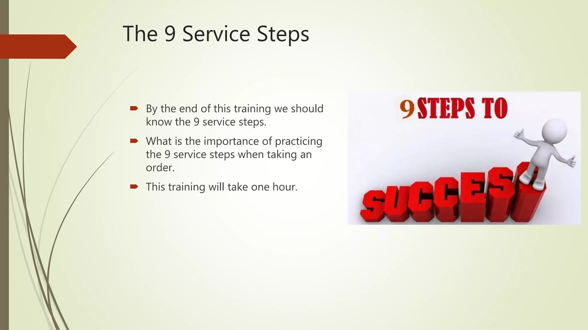 9 service steps | PPTX