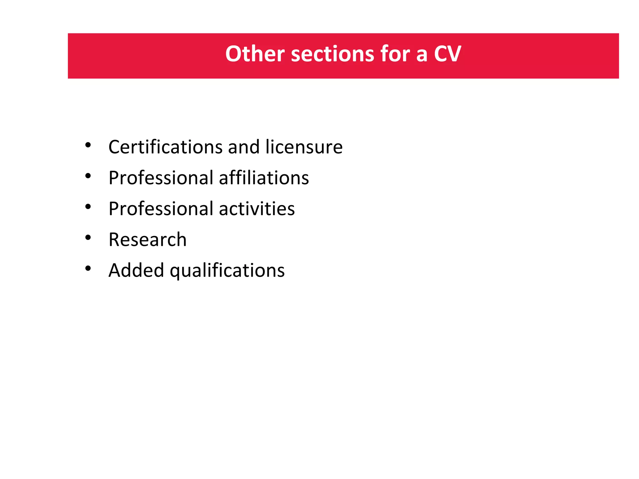CV Writing Presentation | PPT