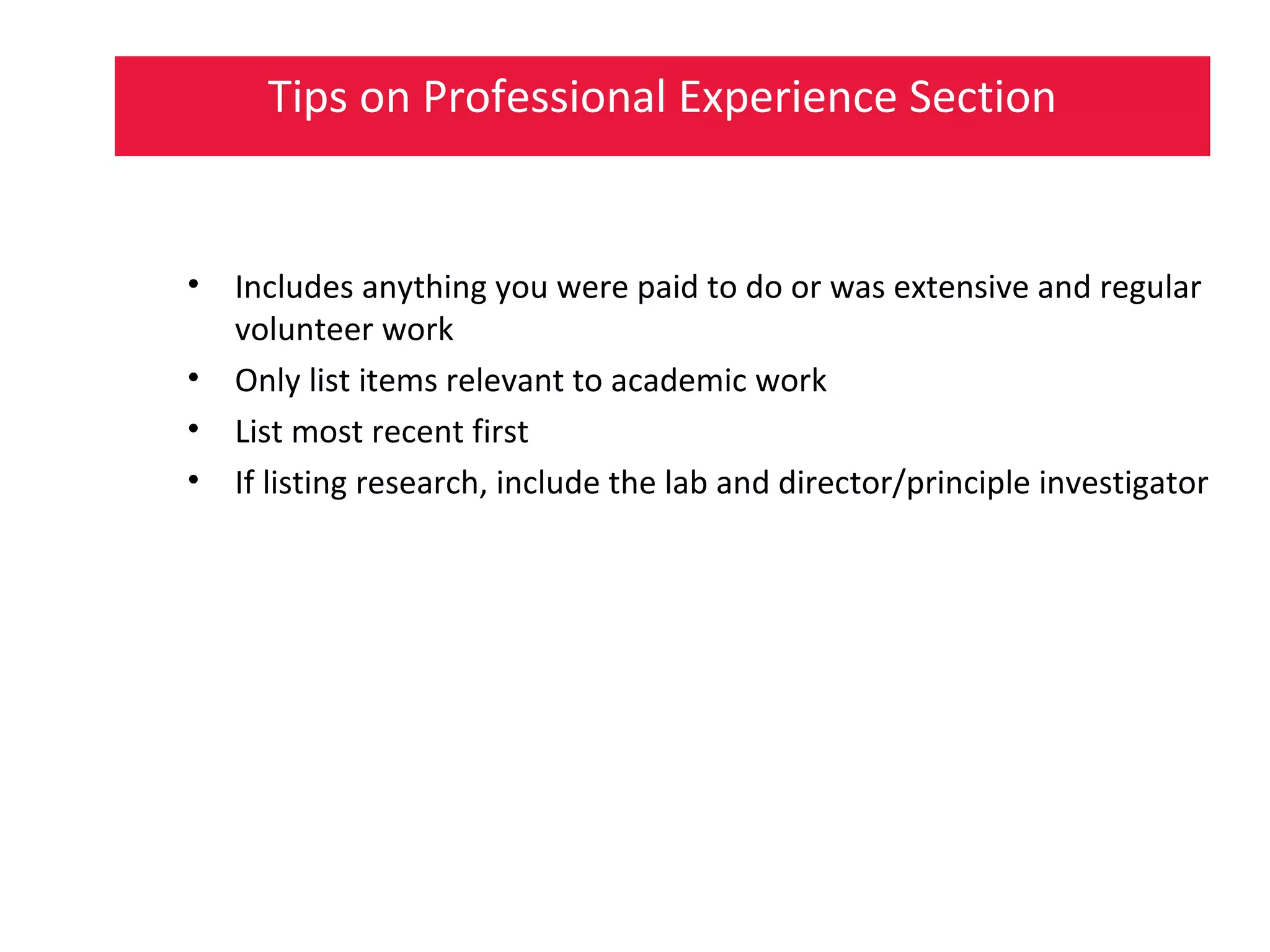 CV Writing Presentation | PPT