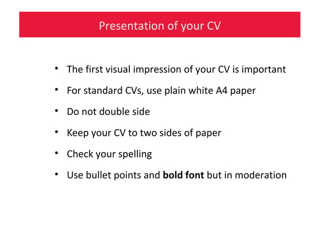 CV Writing Presentation | PPT | Resume Writing and Advice | Job Search