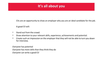 CV Writing Presentation | PPT