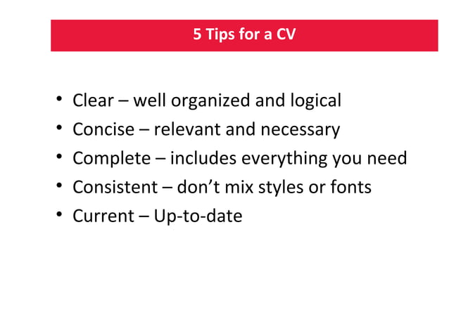 CV Writing Presentation | PPT | Resume Writing and Advice | Job Search