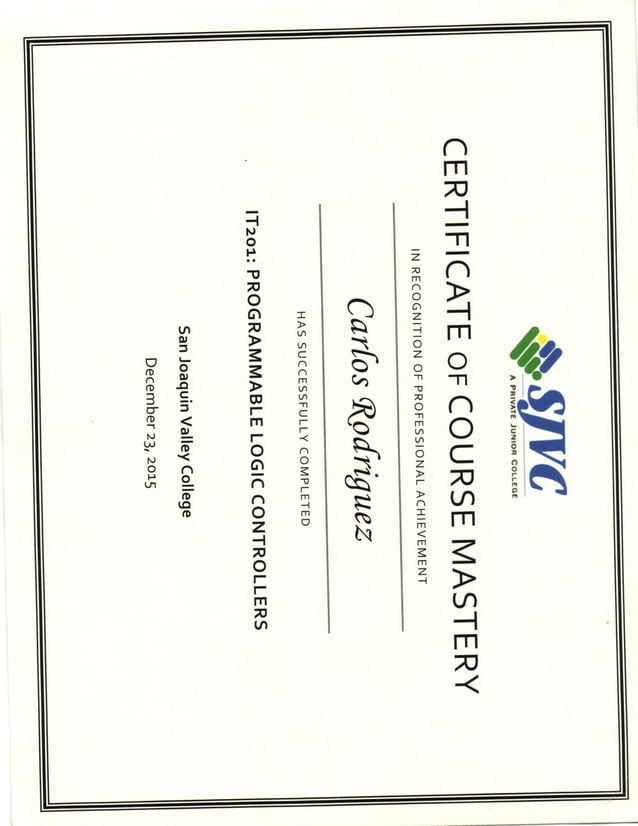 PLC Certification | PDF