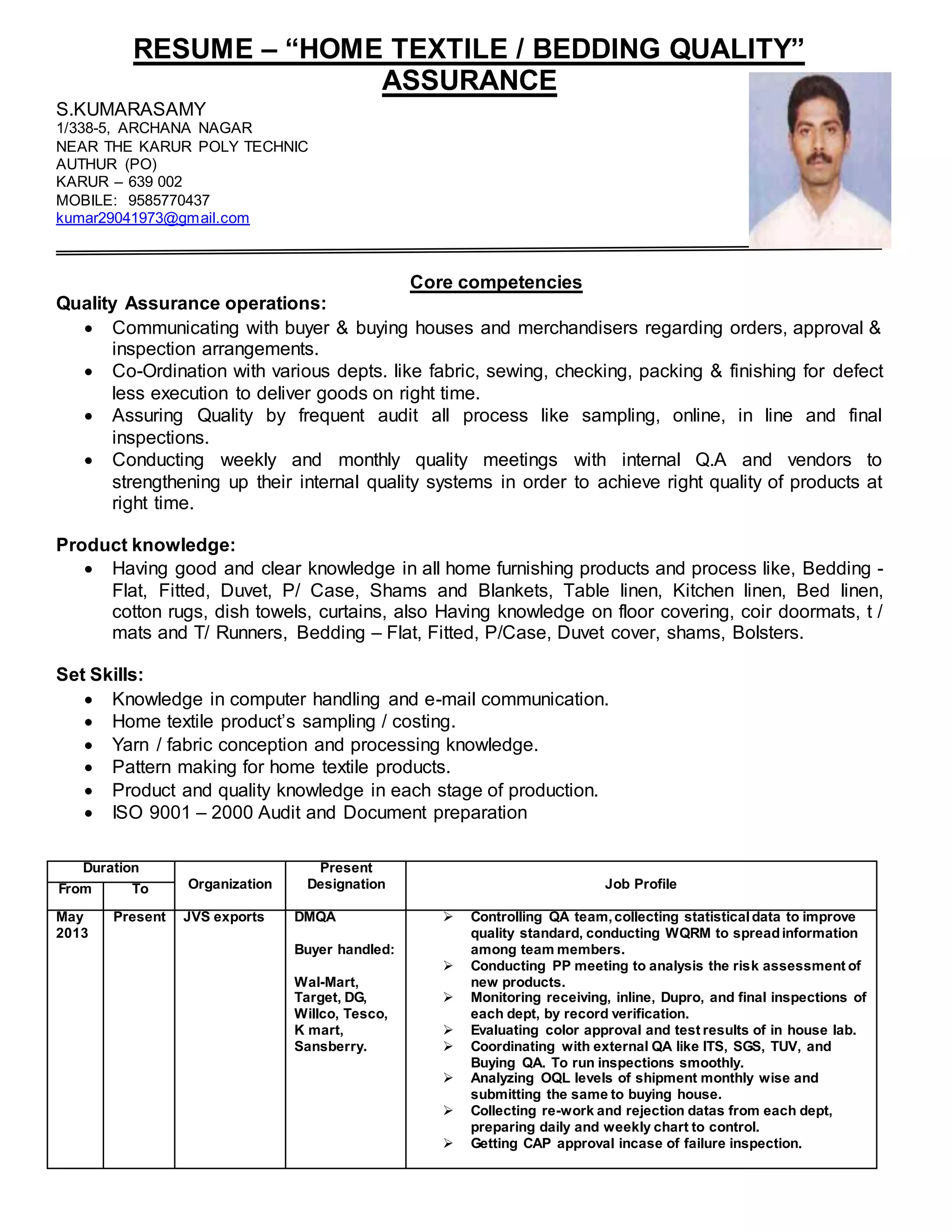 KUMAR RESUME | DOCX
