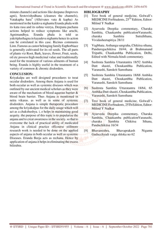 Clinical Study on the Efficacy of Eranda Beeja Anjana in the Management of Kamala | PDF