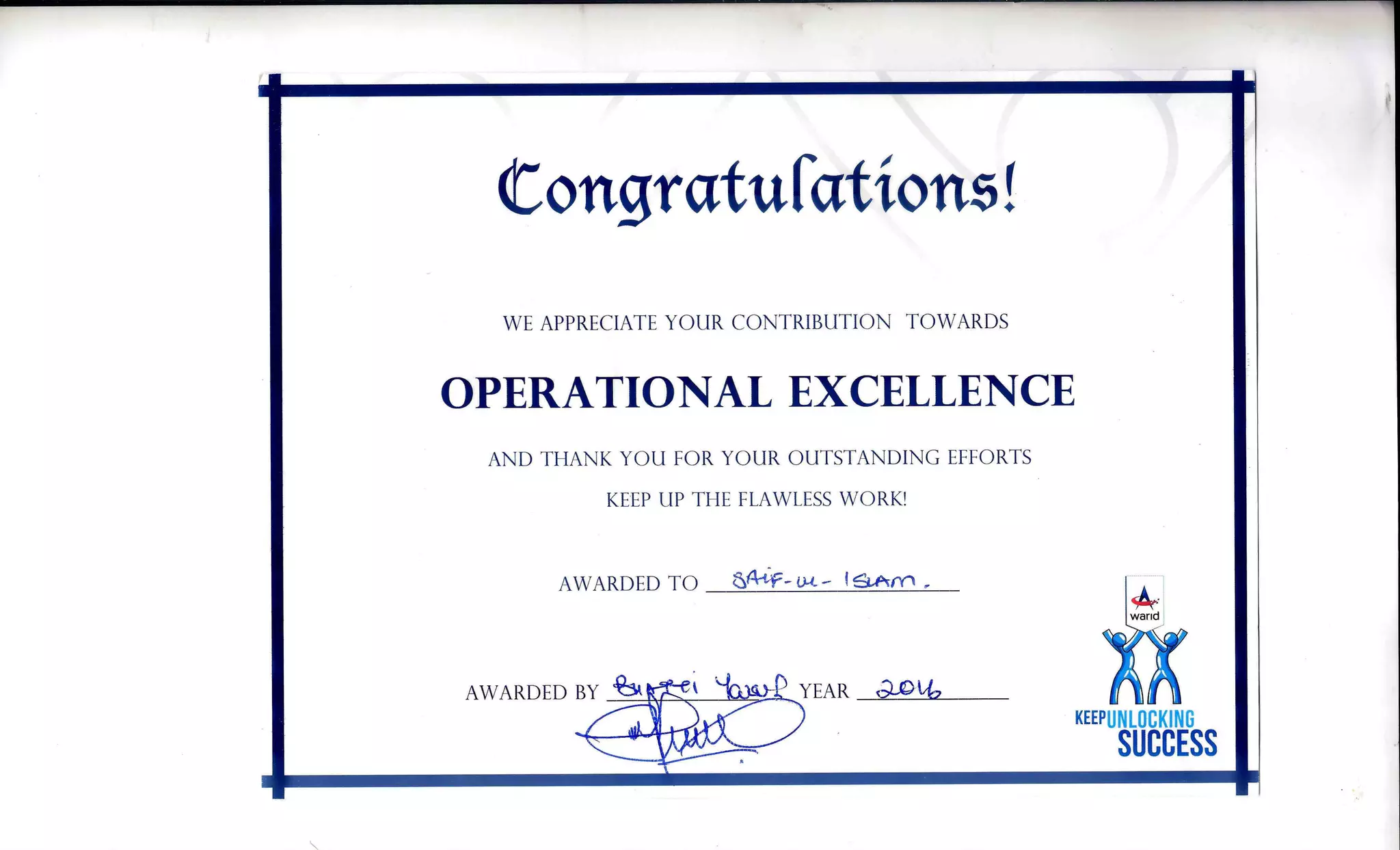 Operation Excellence Award 2016.PDF
