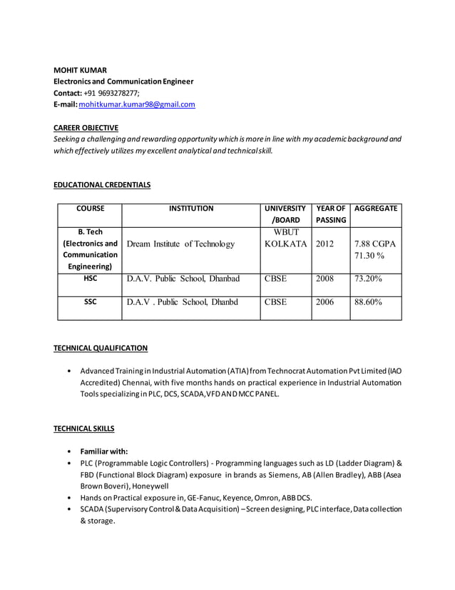 Mohit CV | DOCX | Computing | Technology & Computing