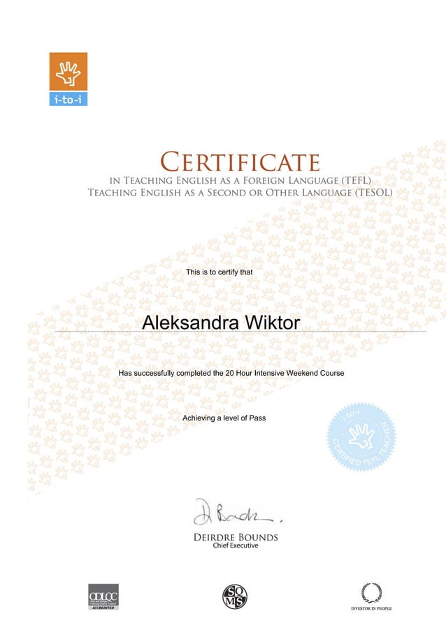TEFL-TESOL certificate | PDF