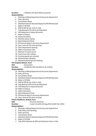jitendra patil cv 2016 | PDF