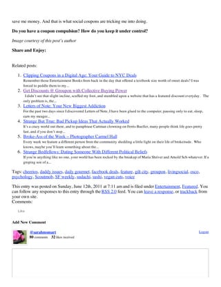 My Strange Addiction: Social Coupons | PDF