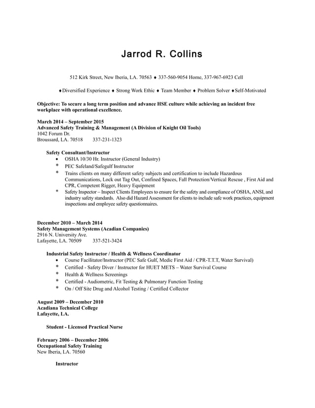 Collins_Resume'_2014 redo by MP | PDF
