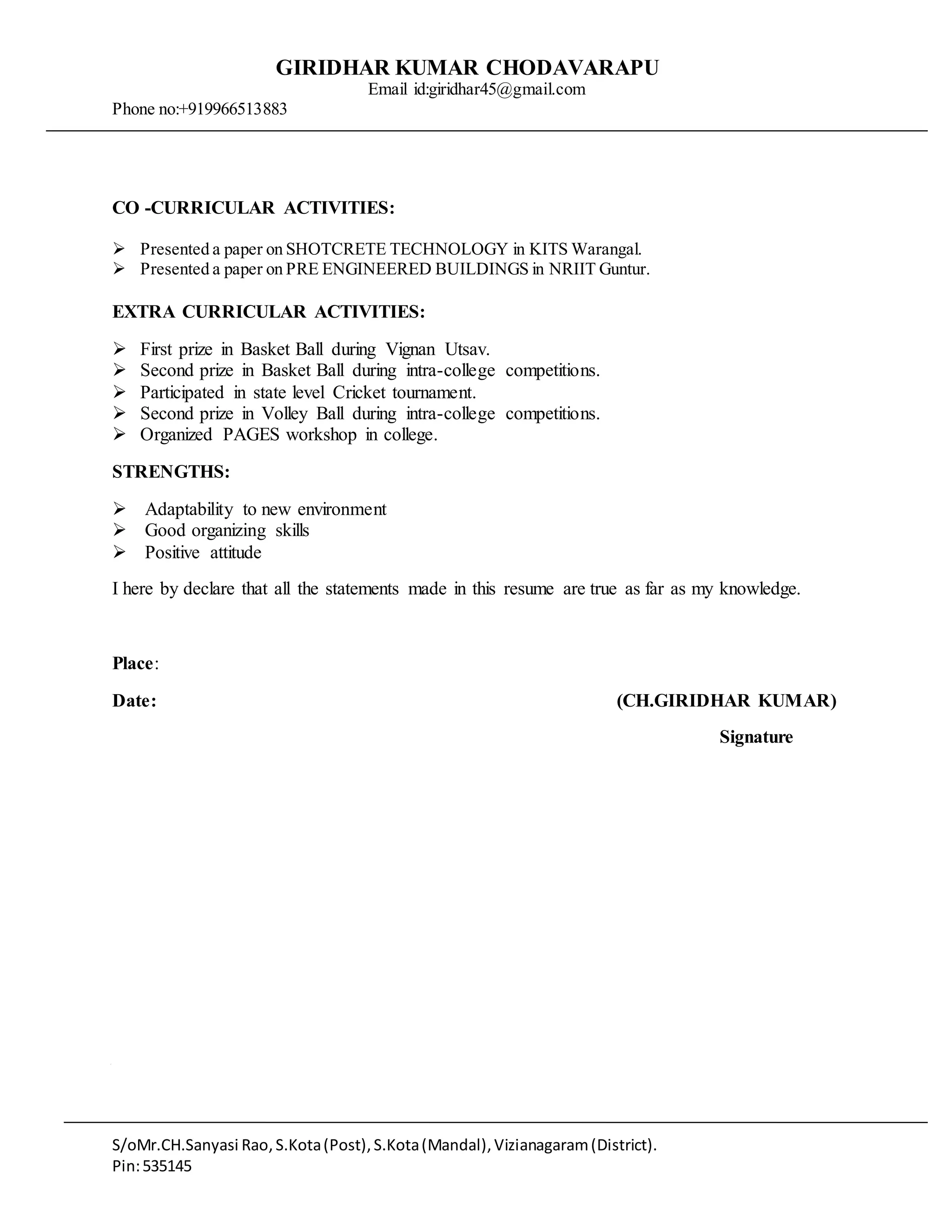 Experience Resume WITH PIC | PDF