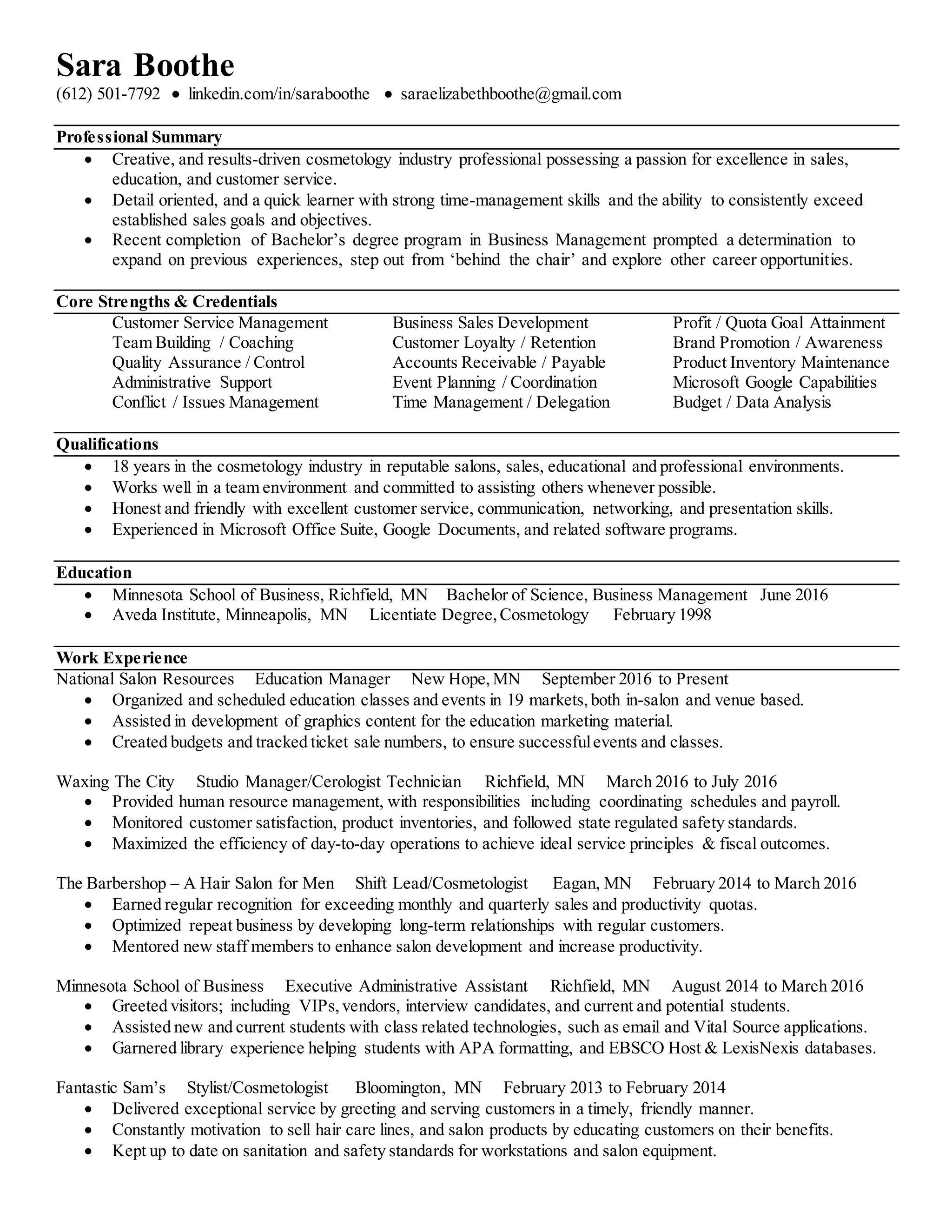 Sara Boothe Resume | DOCX