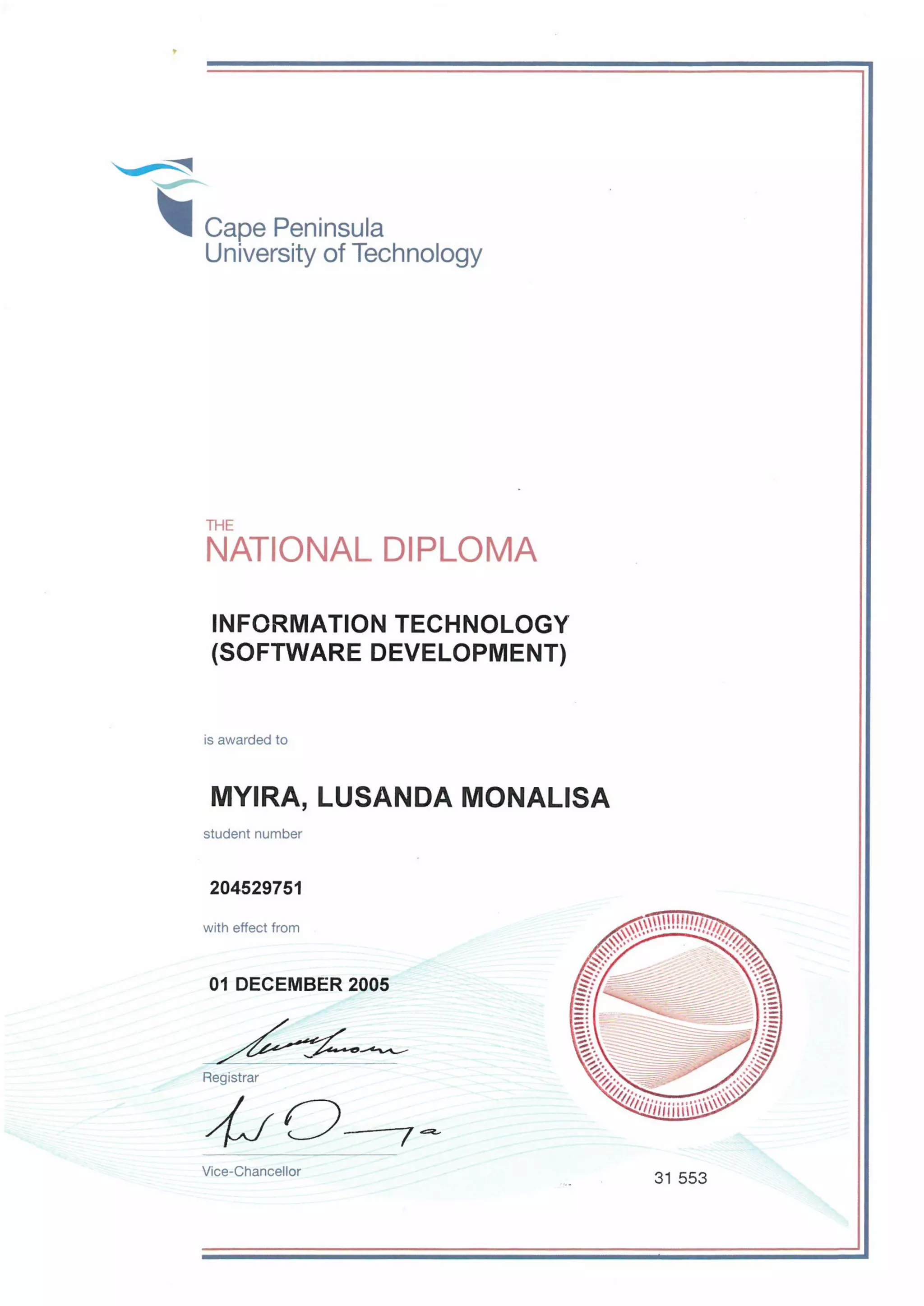 NATIONAL DIPLOMA - INFORMATION TECHNOLOGY | PDF
