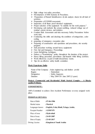 mahmood_shareef_2523 Updated CV Engineer | DOCX | Professional School | Postgraduate Education