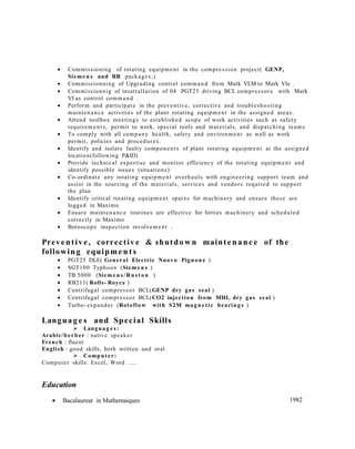 seddaoui cv | DOC | Radio Control | Hobbies & Interests