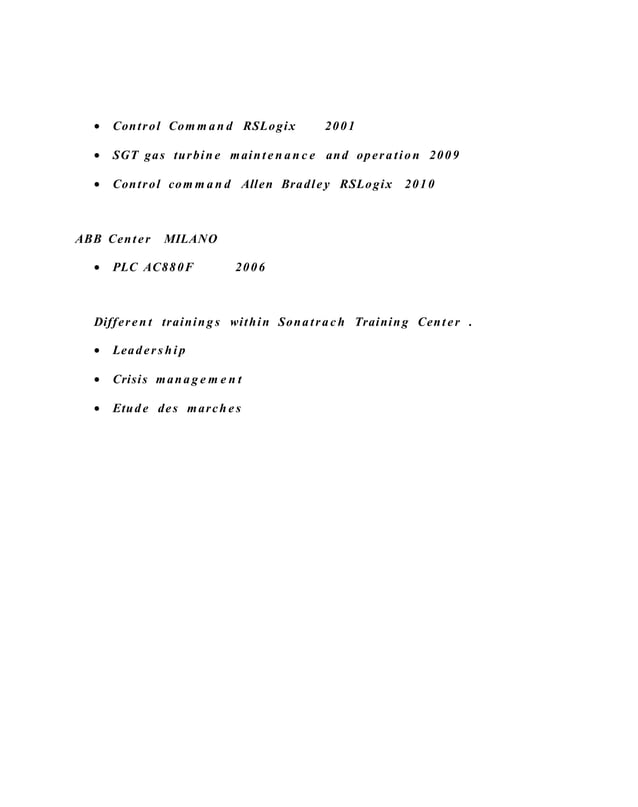 seddaoui cv | DOC | Radio Control | Hobbies & Interests