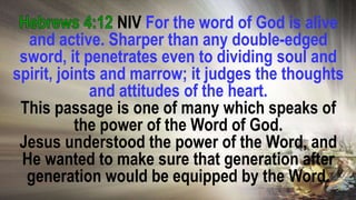 98 Jesus Used The Word to Equip Others | PPT