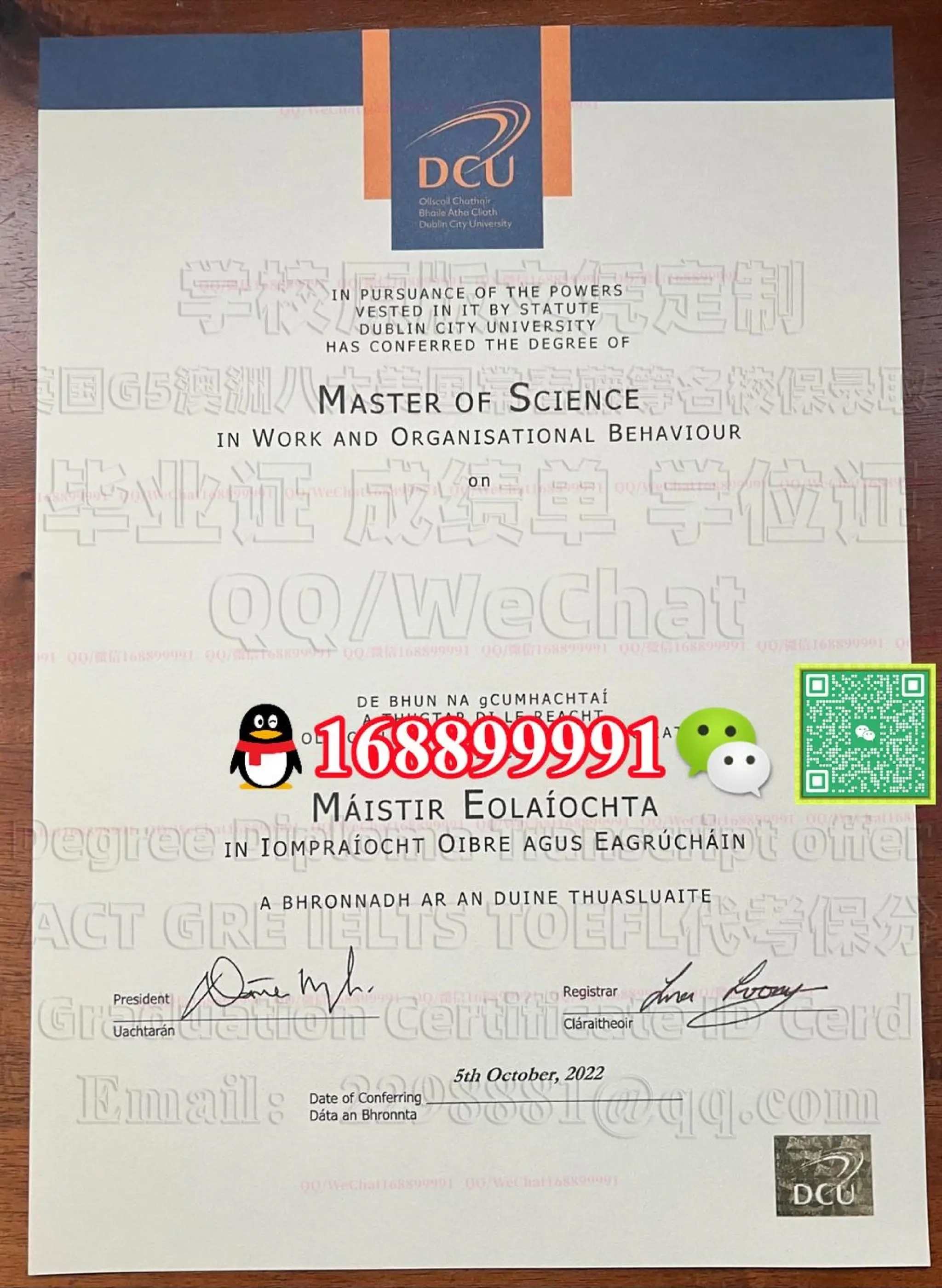 Dublin City University Diploma Degree Transcript | PDF