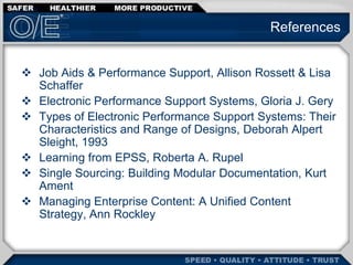 Electronic Performance Support in 99 Seconds | PPTX