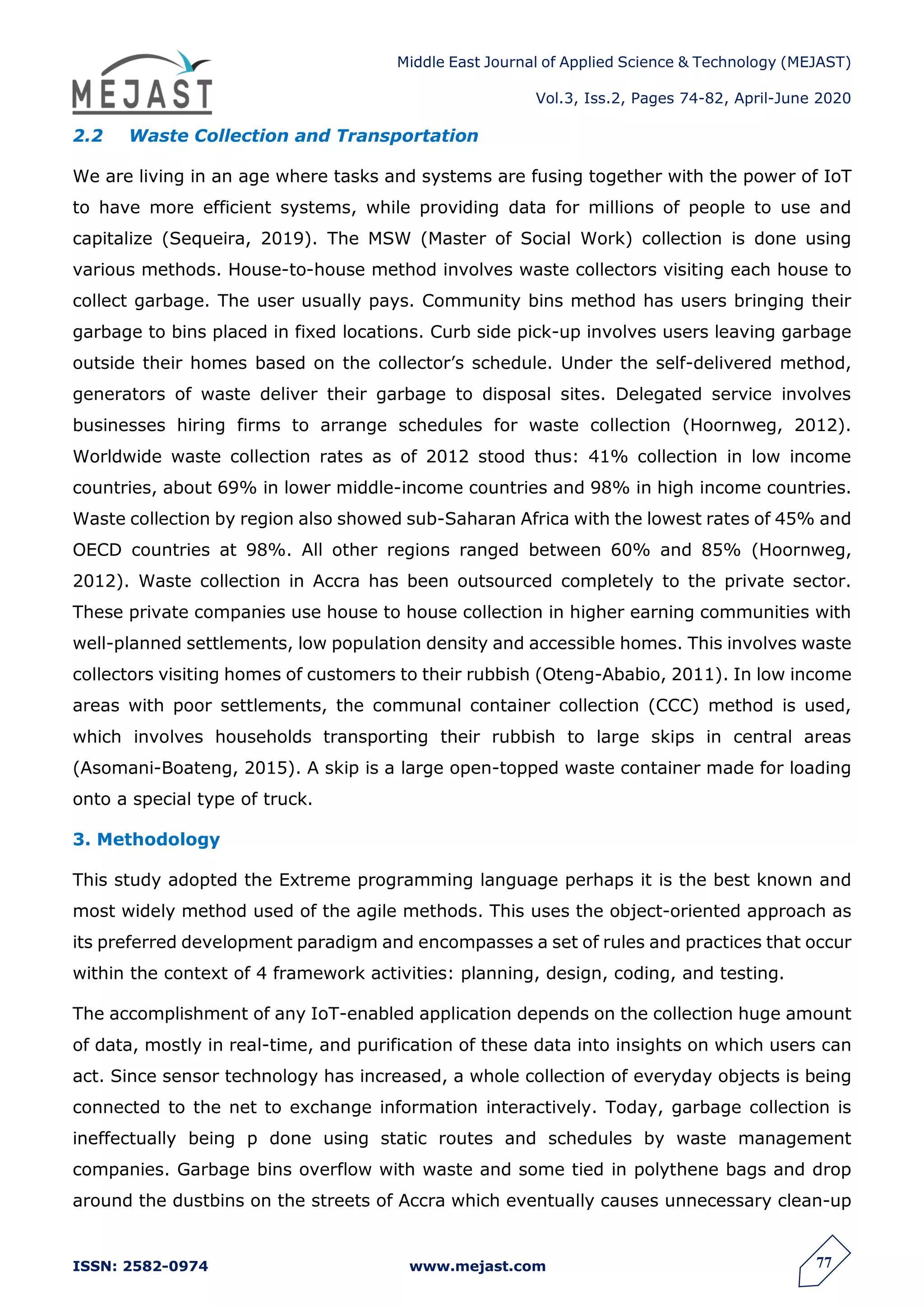Smart Garbage Monitoring System using Internet of Things | PDF