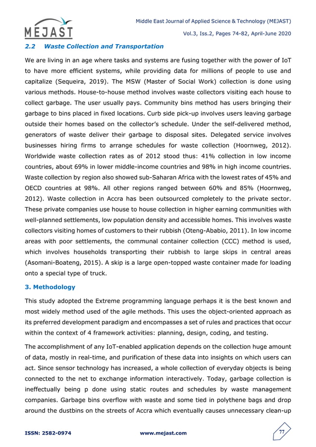 Smart Garbage Monitoring System using Internet of Things | PDF