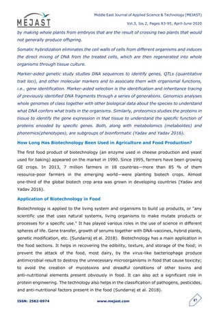 A Research on Importance of Biotechnology and Its Important ...