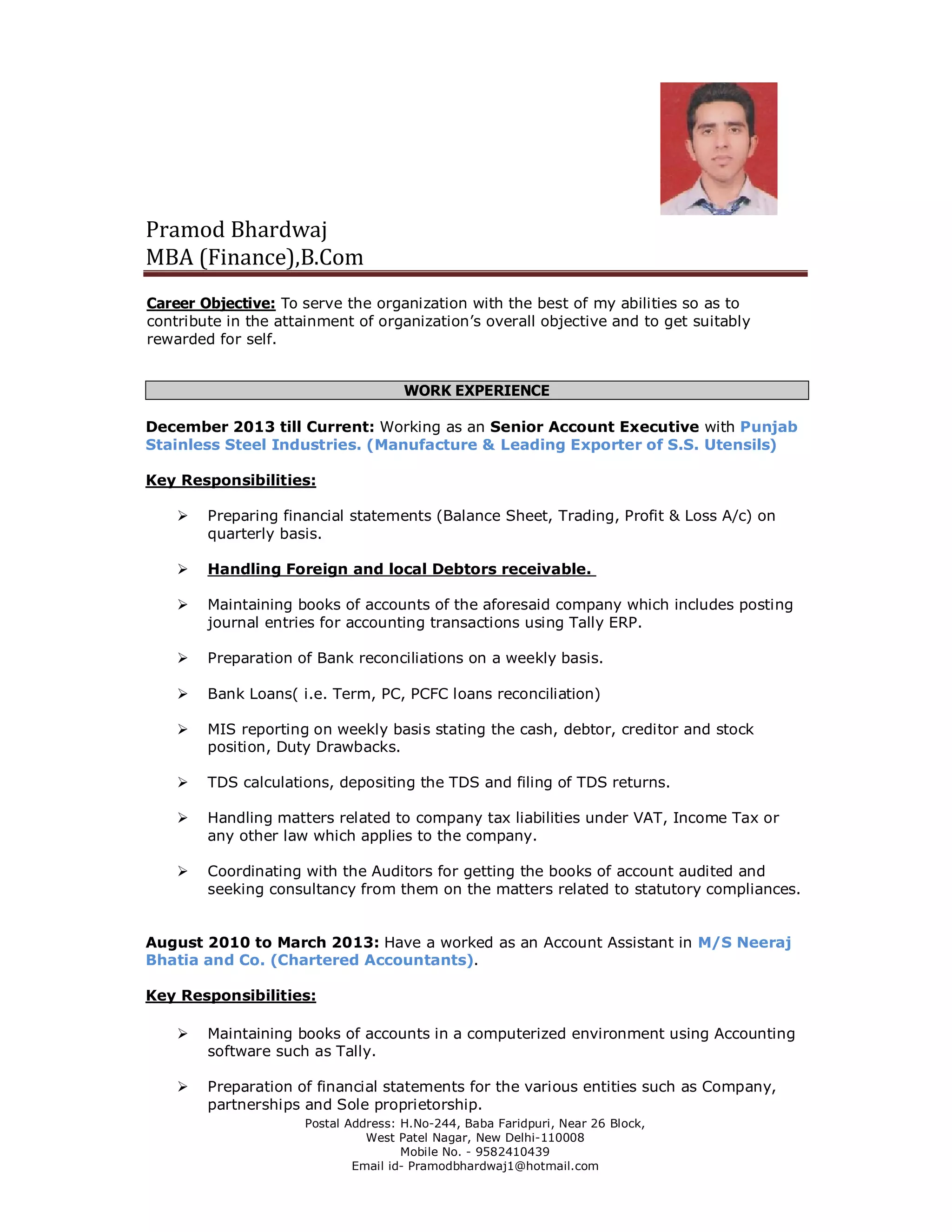 Cv_Pramod Bhardwaj | PDF