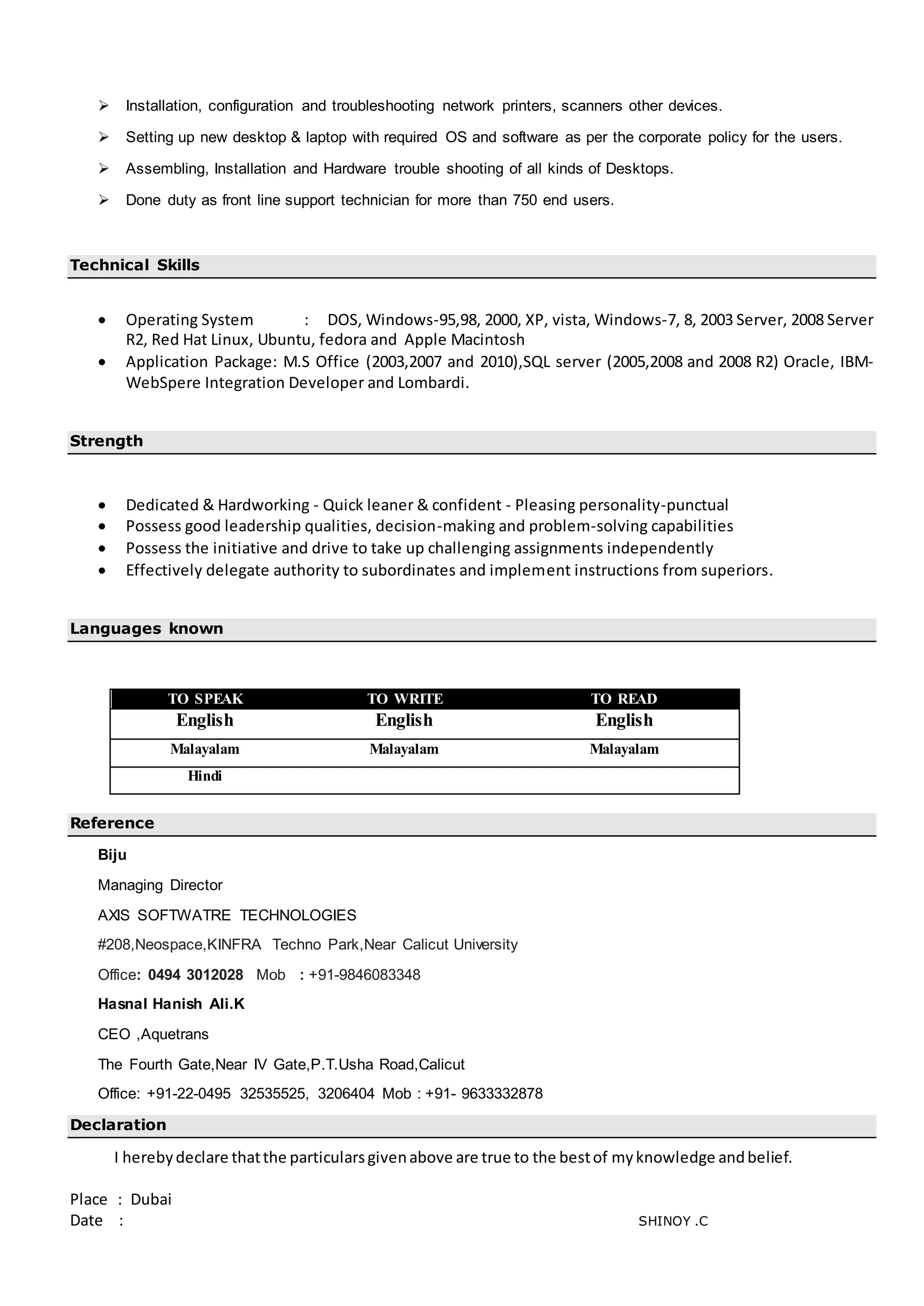 SHINOY_Resume new | DOCX