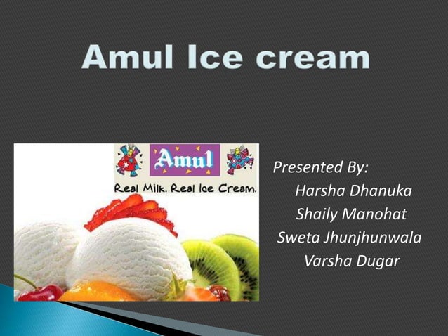 Amul ice cream ppt | PPTX