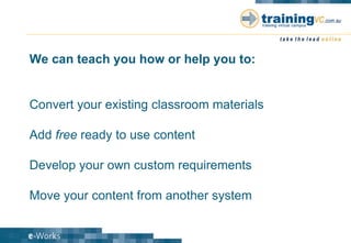 Training VC Presentation | PPT | Online Education | Education
