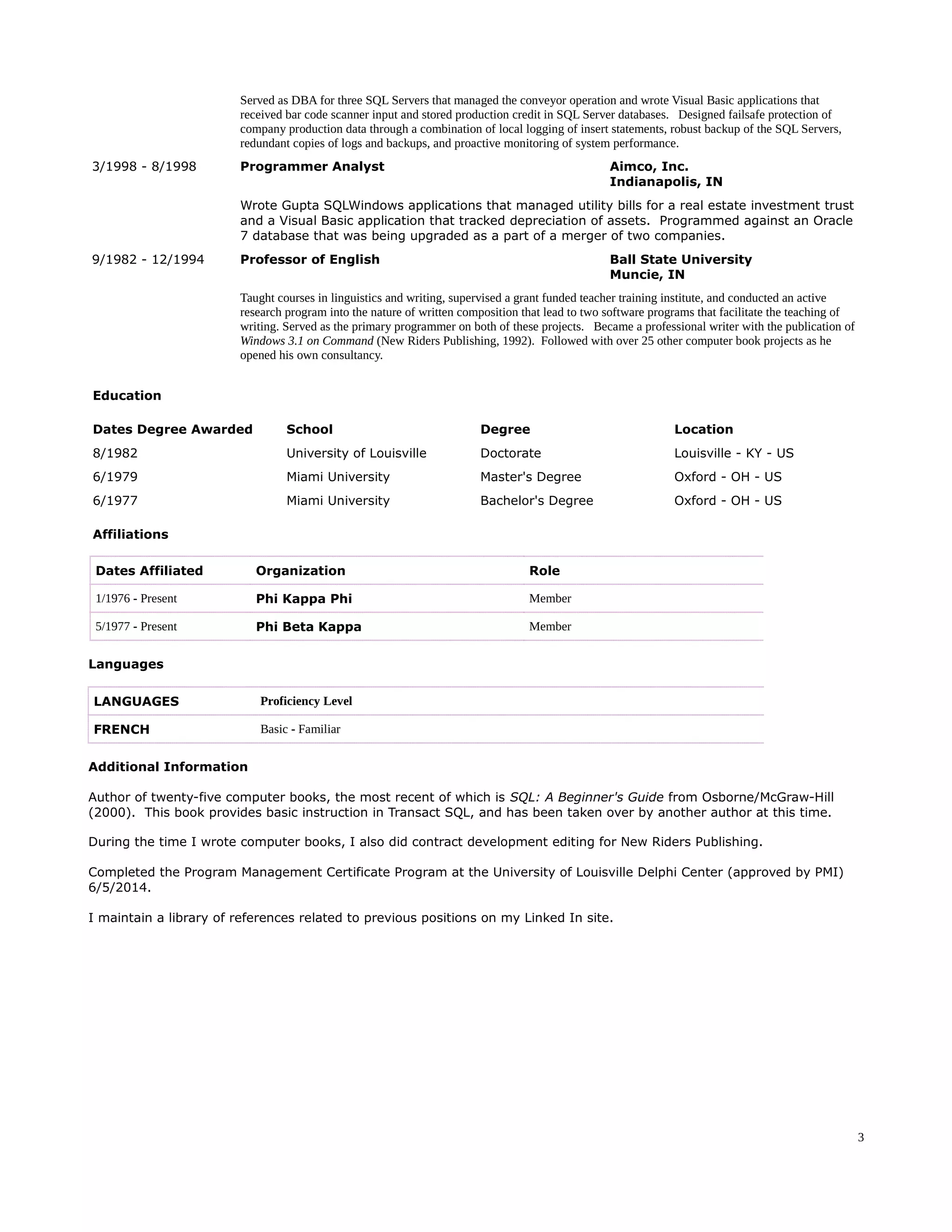 ForrestHouletteRevised | DOC | Databases | Computer Software and Applications