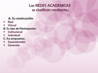 Redes Academicas | PPT