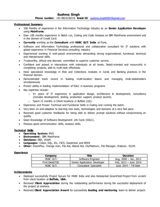 Sushma Singh-Resume | PDF
