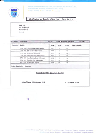 DIT - BSC - Final Results | PDF