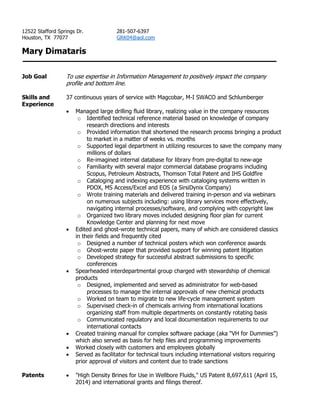 Mary Dimataris - Resume | PDF