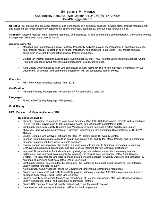 Benjamin_Reese_Resume | PDF